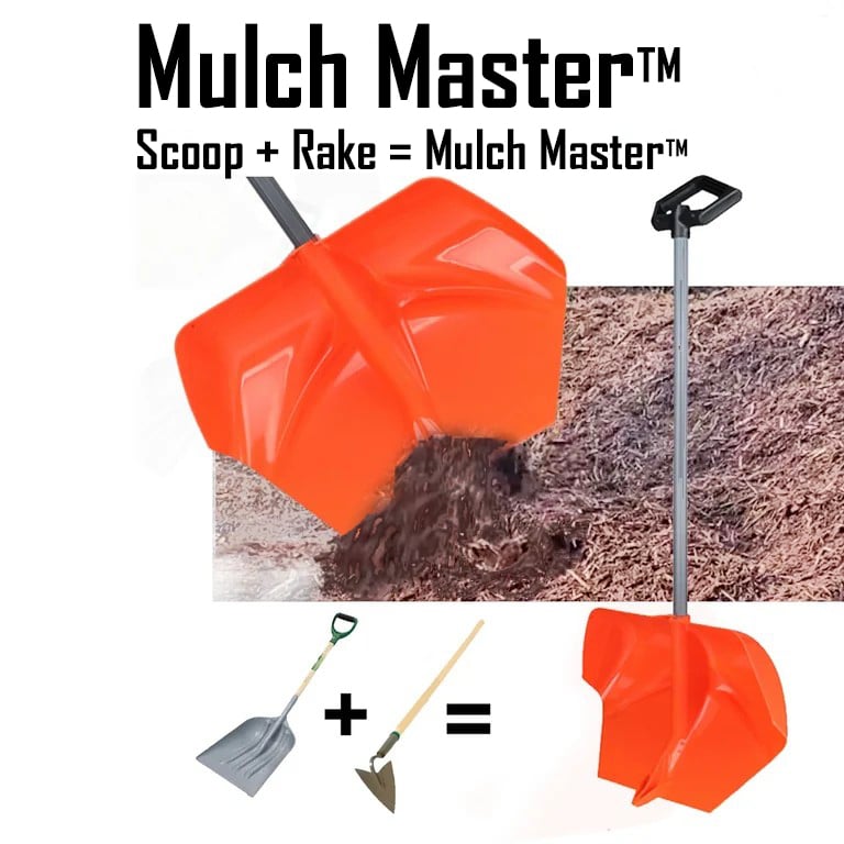 MULCH MASTER Combo Rake + Scoop™ | Move More Mulch with Half the Effort ...