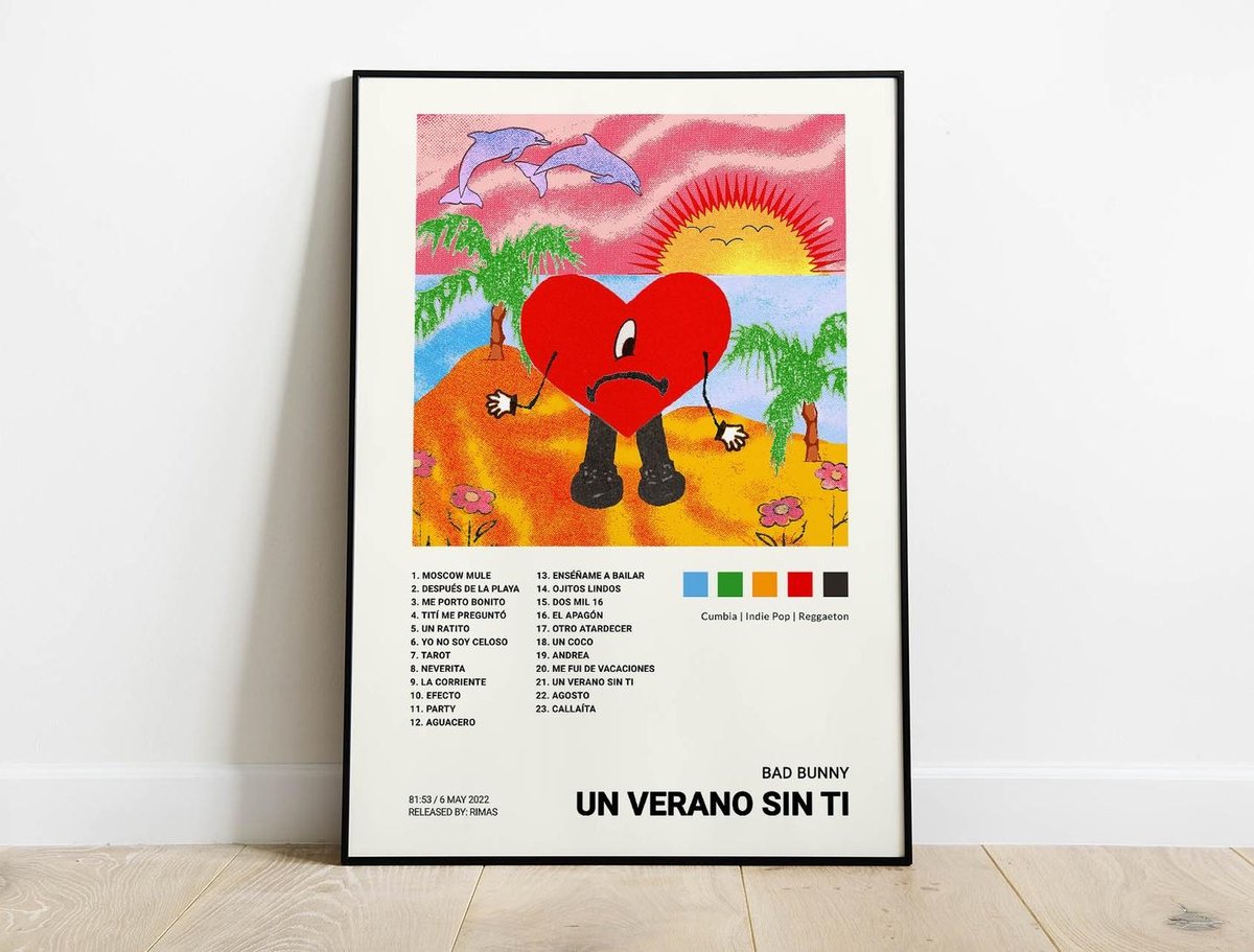 Bad Bunny - Un Verano Sin Ti Music Album Cover Poster | Architeg Prints