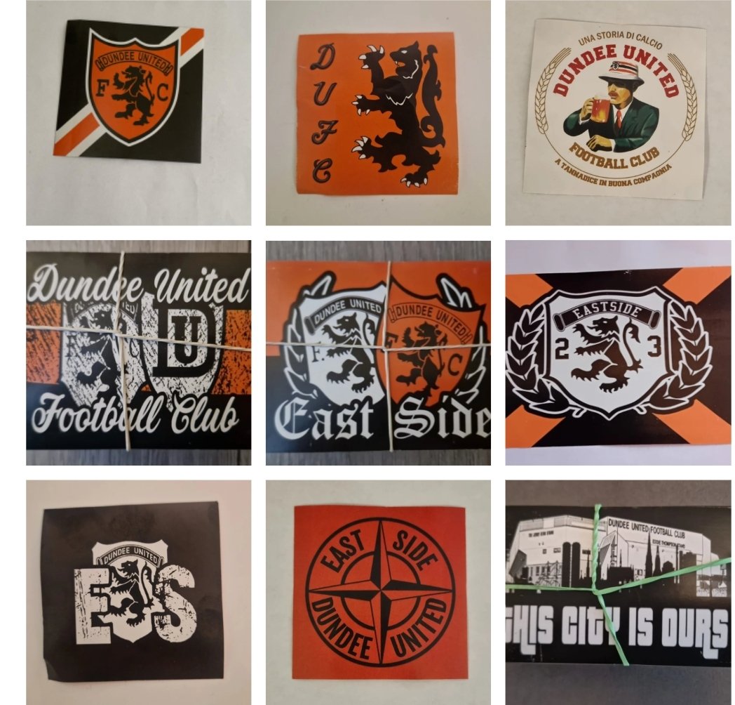 50 mixed sticker bundle | Dundee Utd Display Team