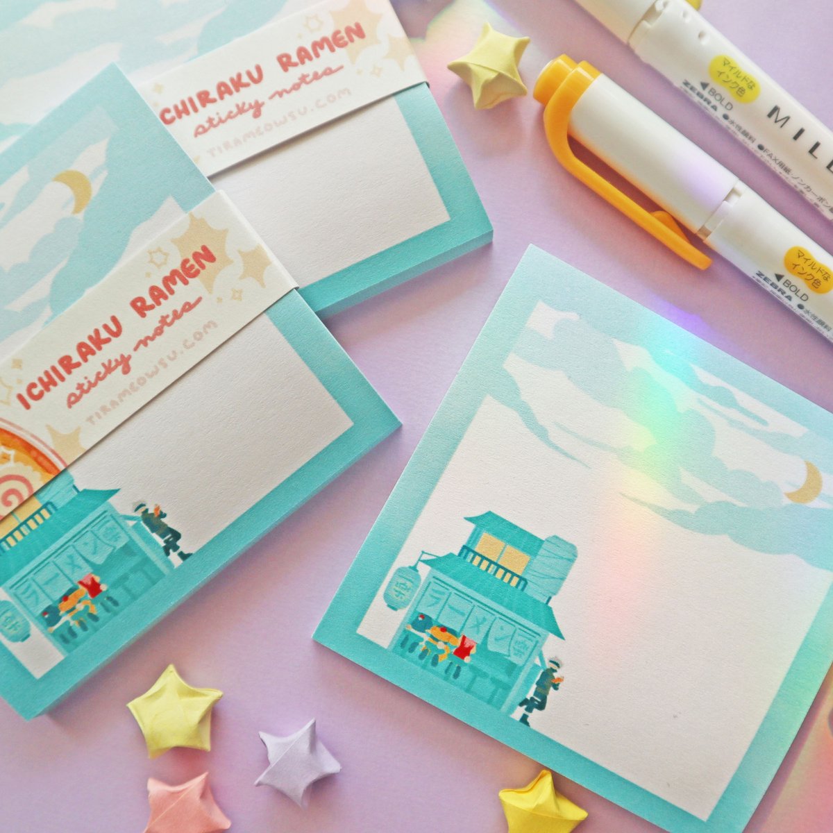 Ichiraku Ramen sticky notes | tirameowsu