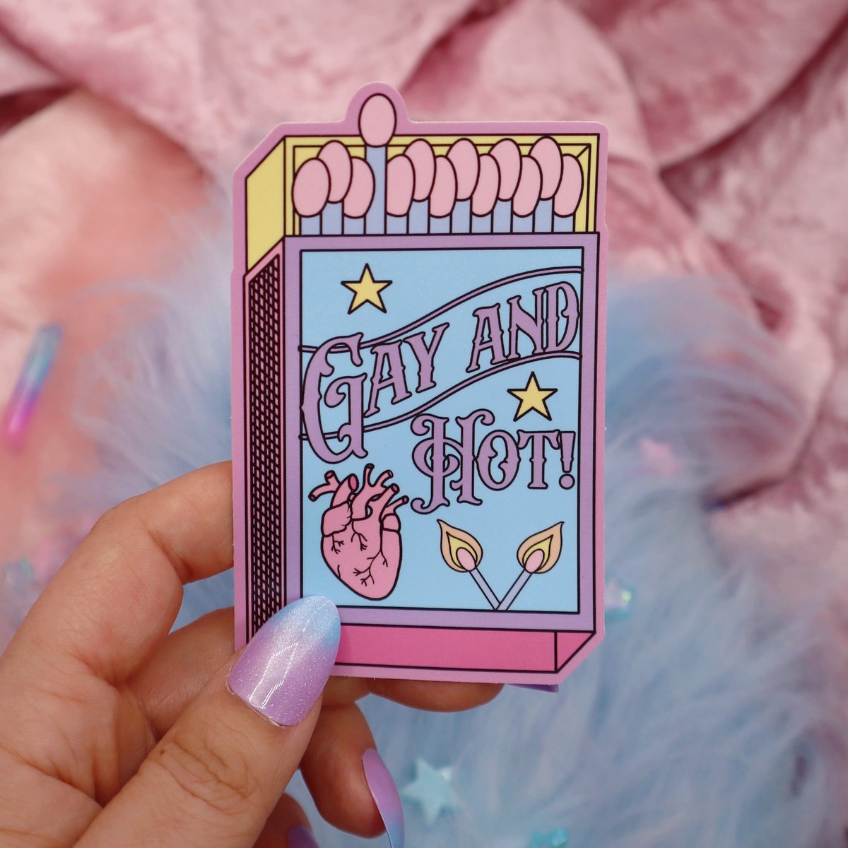 Gay And Hot Large Vinyl Sticker | Abprallen