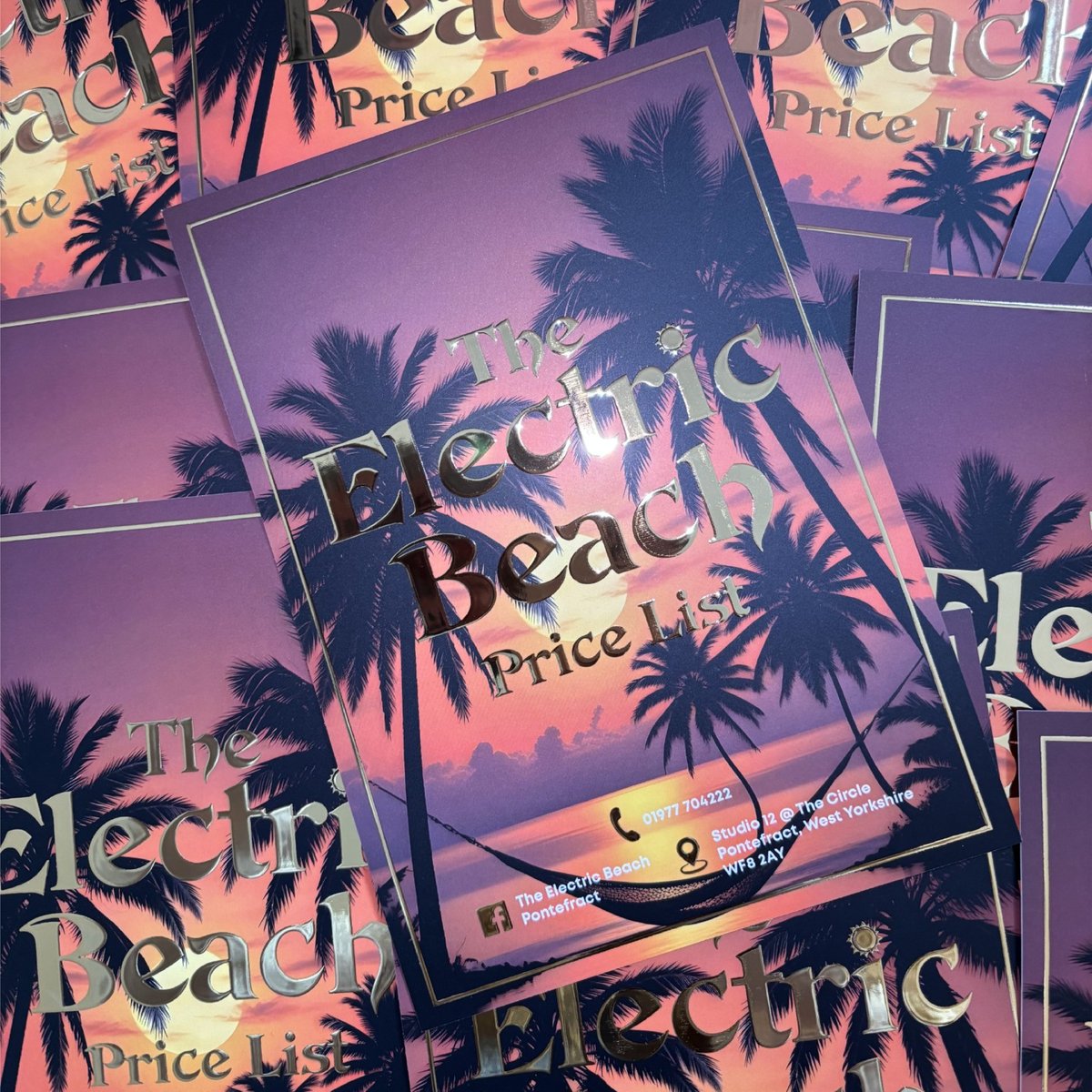 Raised Foil A5 Price List Printing | Luxury Salon Print | Zdoesdesign