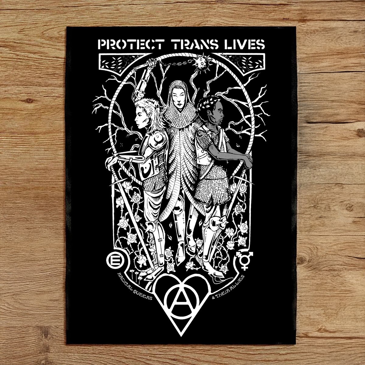 'Protect Trans Lives' Back patch | Alexcf