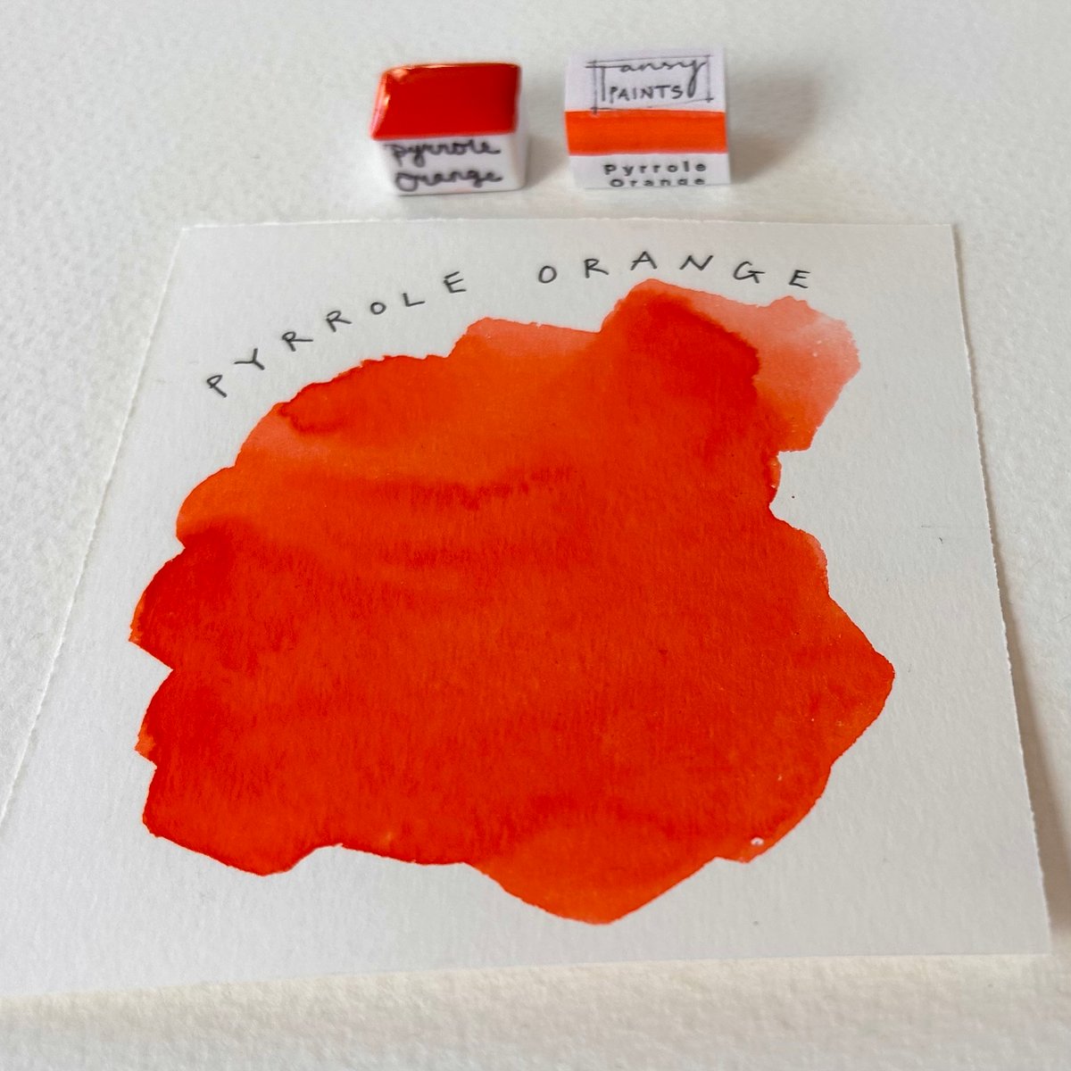 Pyrrole Orange watercolour | Tansy Hargan