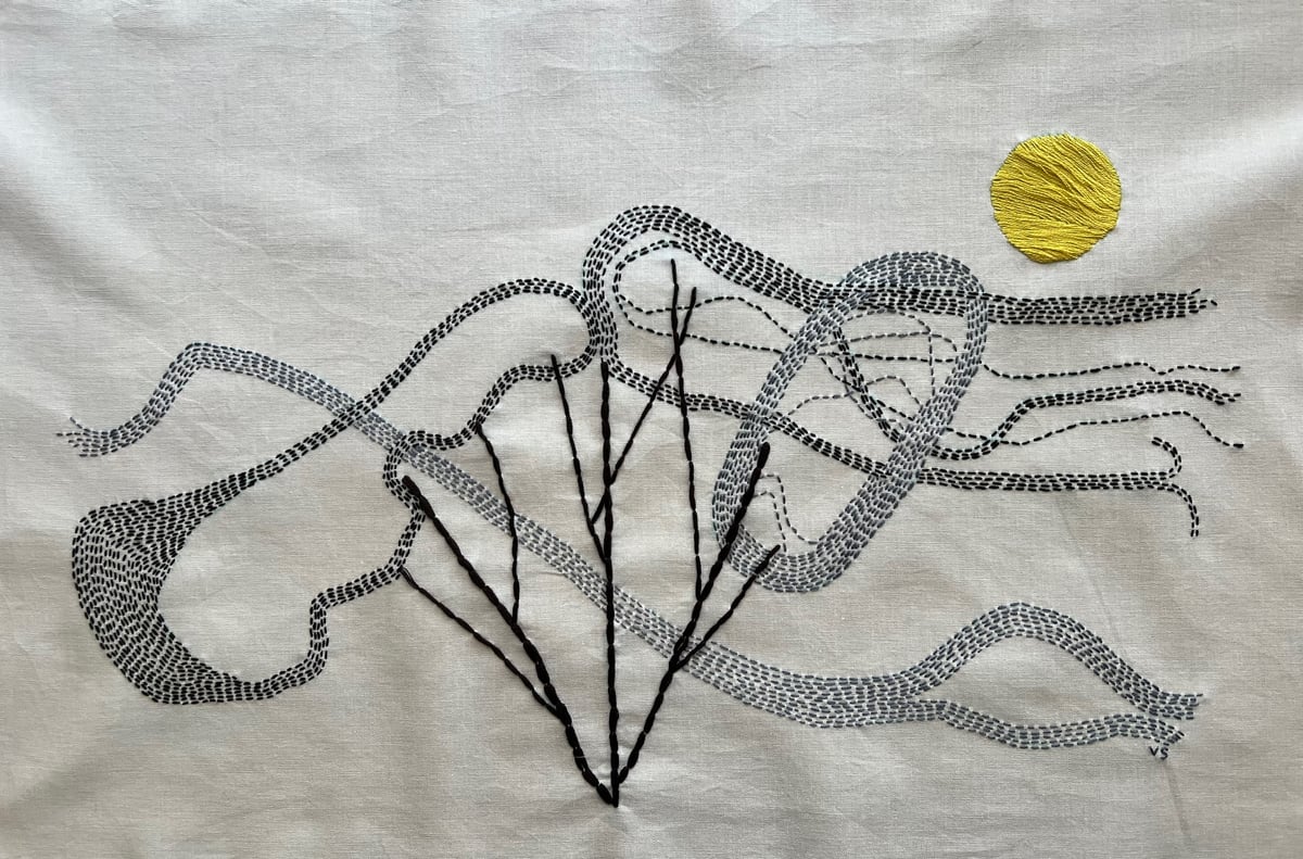 Murmuration - original embroidery | VivienneStrauss