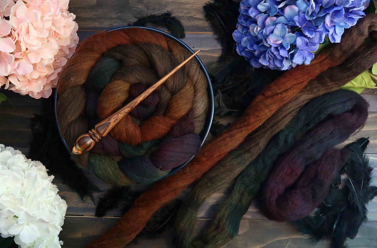 A Warm Study Combed Top - Portugal-grown Fine Wool | Fossil Fibers