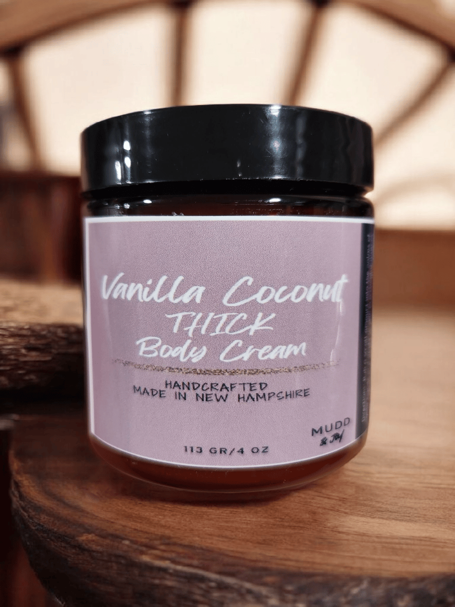 Vanilla & Coconut THICK body cream 4 oz | Mudd, LLC