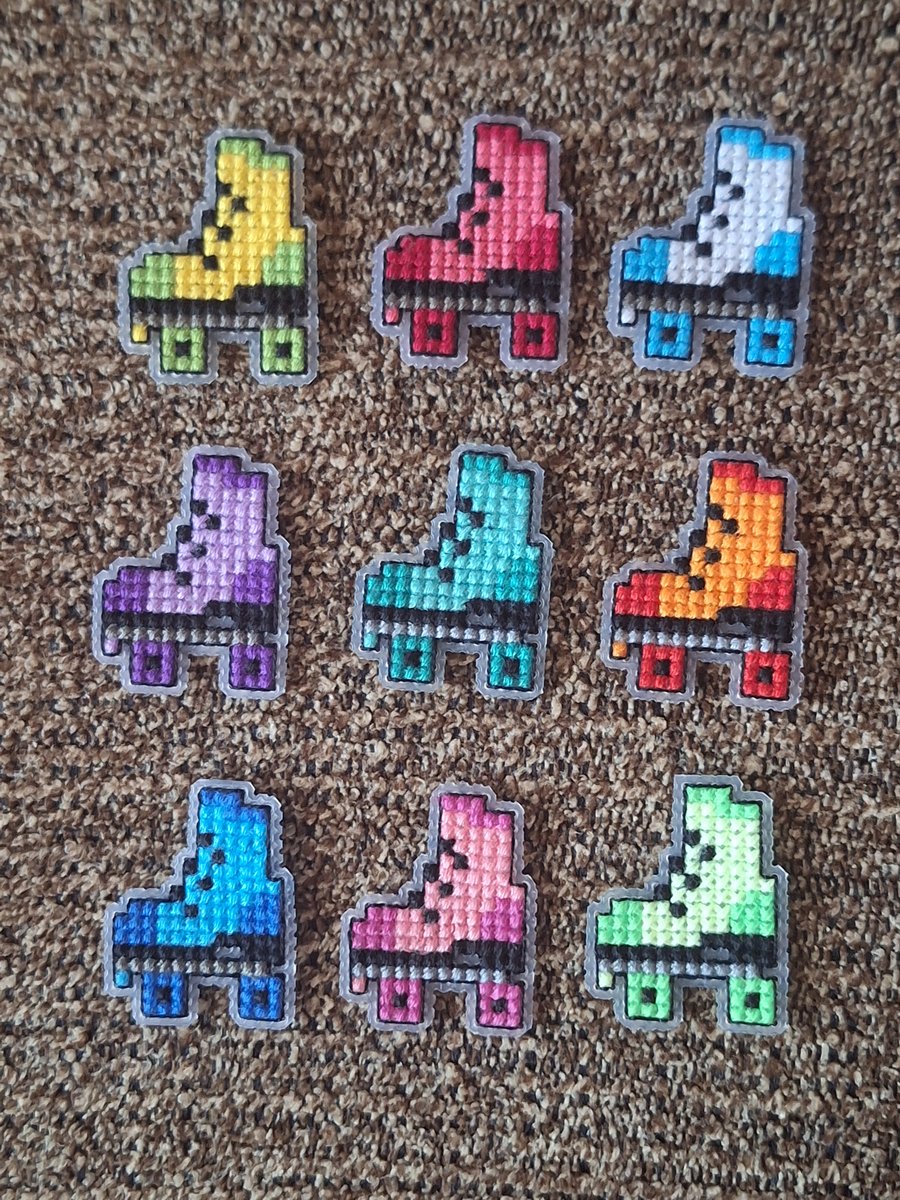 Stitched Roller Skate Pin | Tea Shop Crafts