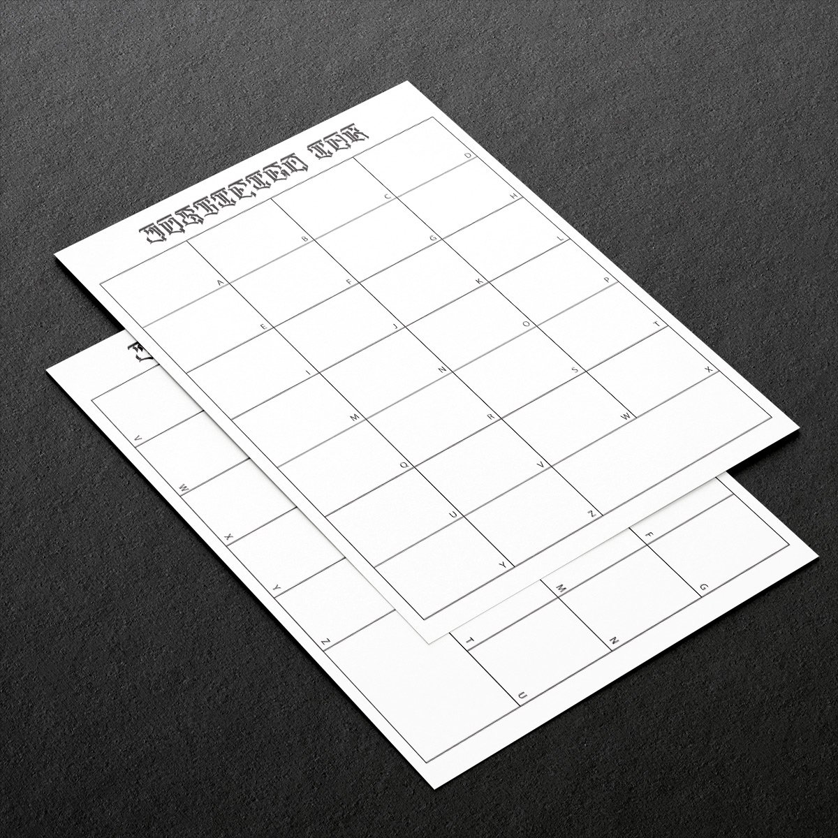 Blank Blackletter Practice Sheets (FREE Digital Download) | Justified Ink