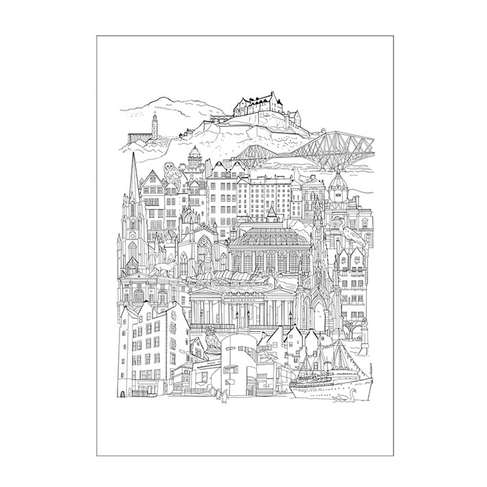 Edinburgh Drawing Screen print | Susie Wright