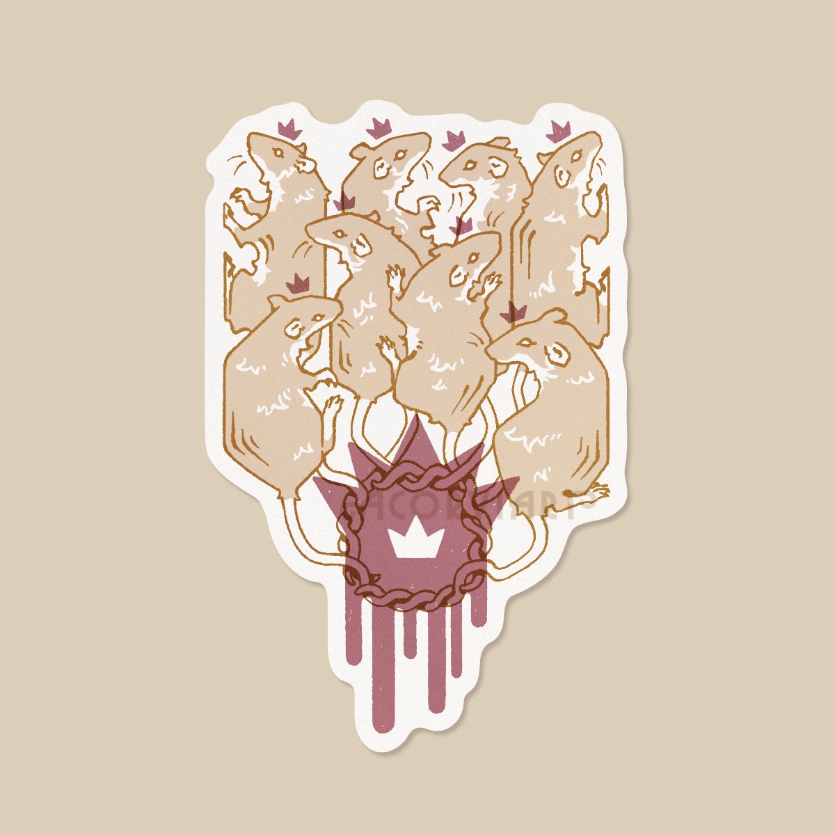 Rat King Sticker | acorviart