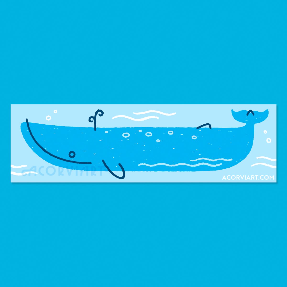 Whale Bumper Sticker | acorviart