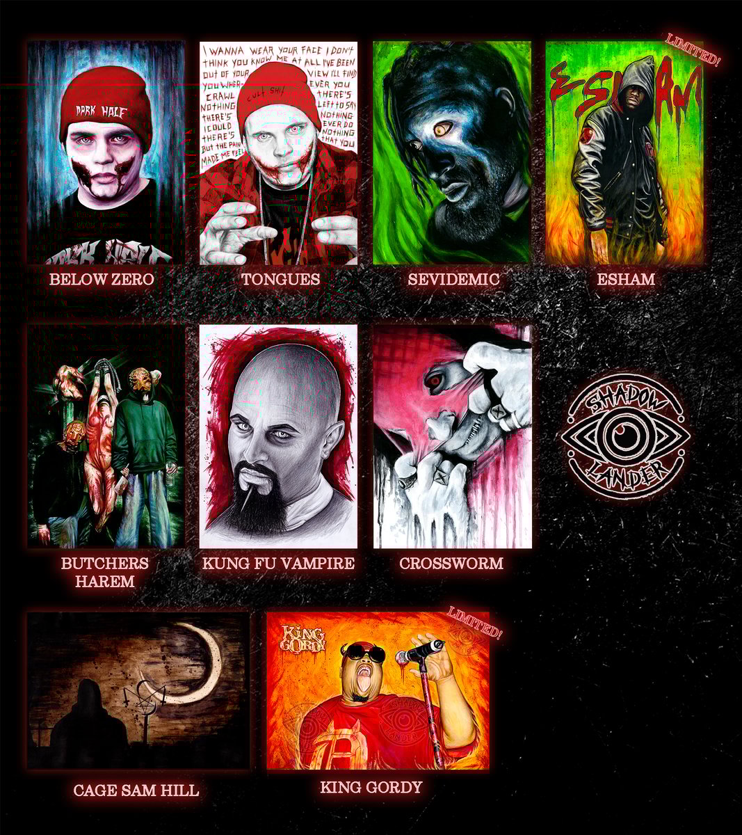 UNDERGROUND / HORRORCORE Art Prints | shadowlanderart