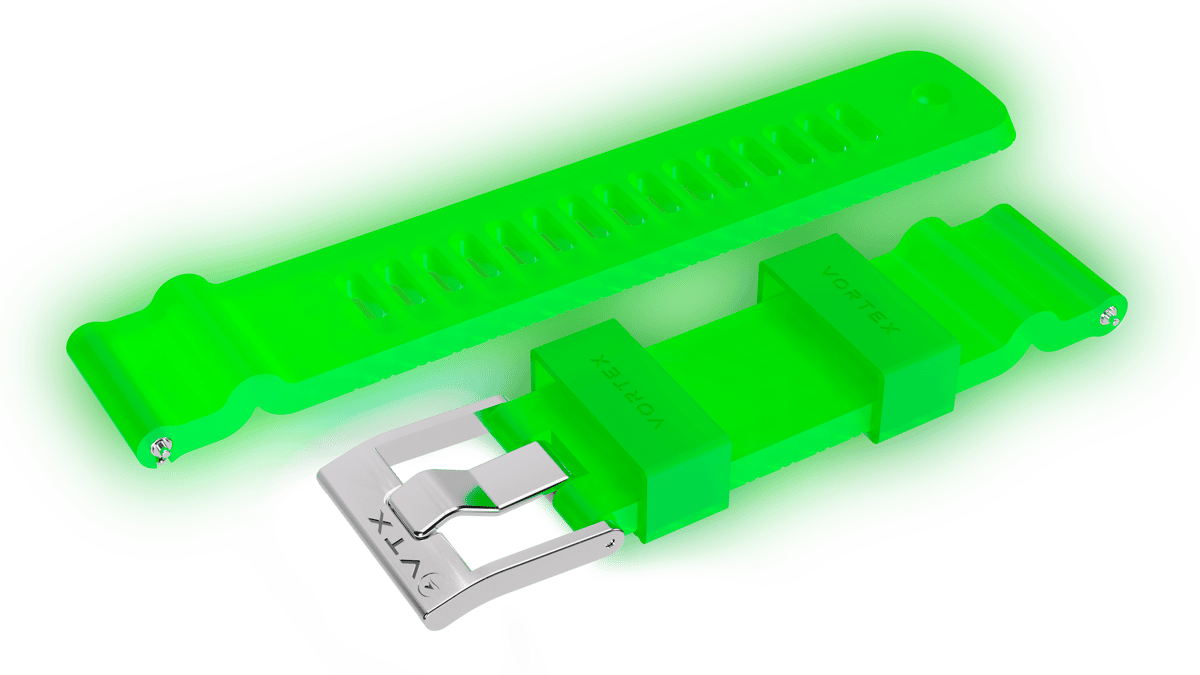 Vortex Fully Lumed Diving Watch Strap / Proprietary 2.5mm fat quick ...