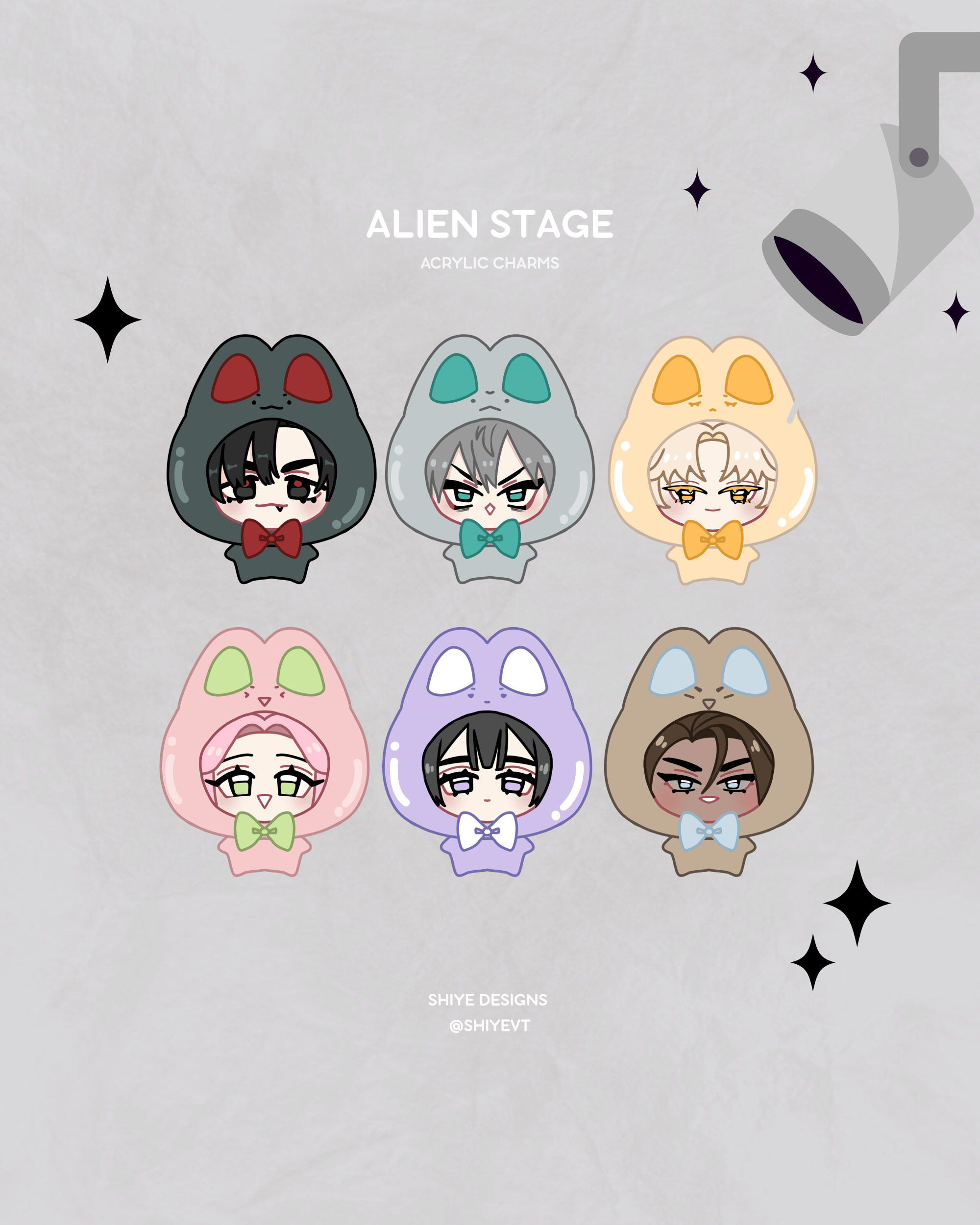 Alien Stage Acrylic Charms | Shiye Designs
