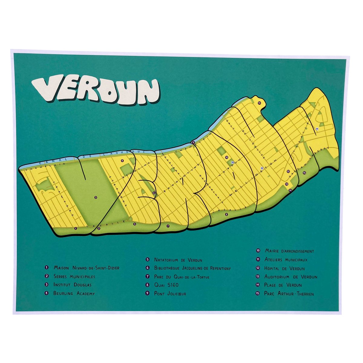 Verdun Print | Island Maps