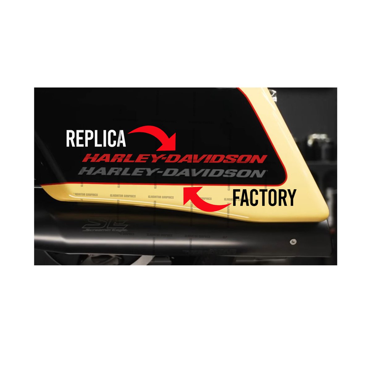 HD Saddlebag Decal 2019-2023 *SINGLE SIDE DECAL* | Gladiator Graphics