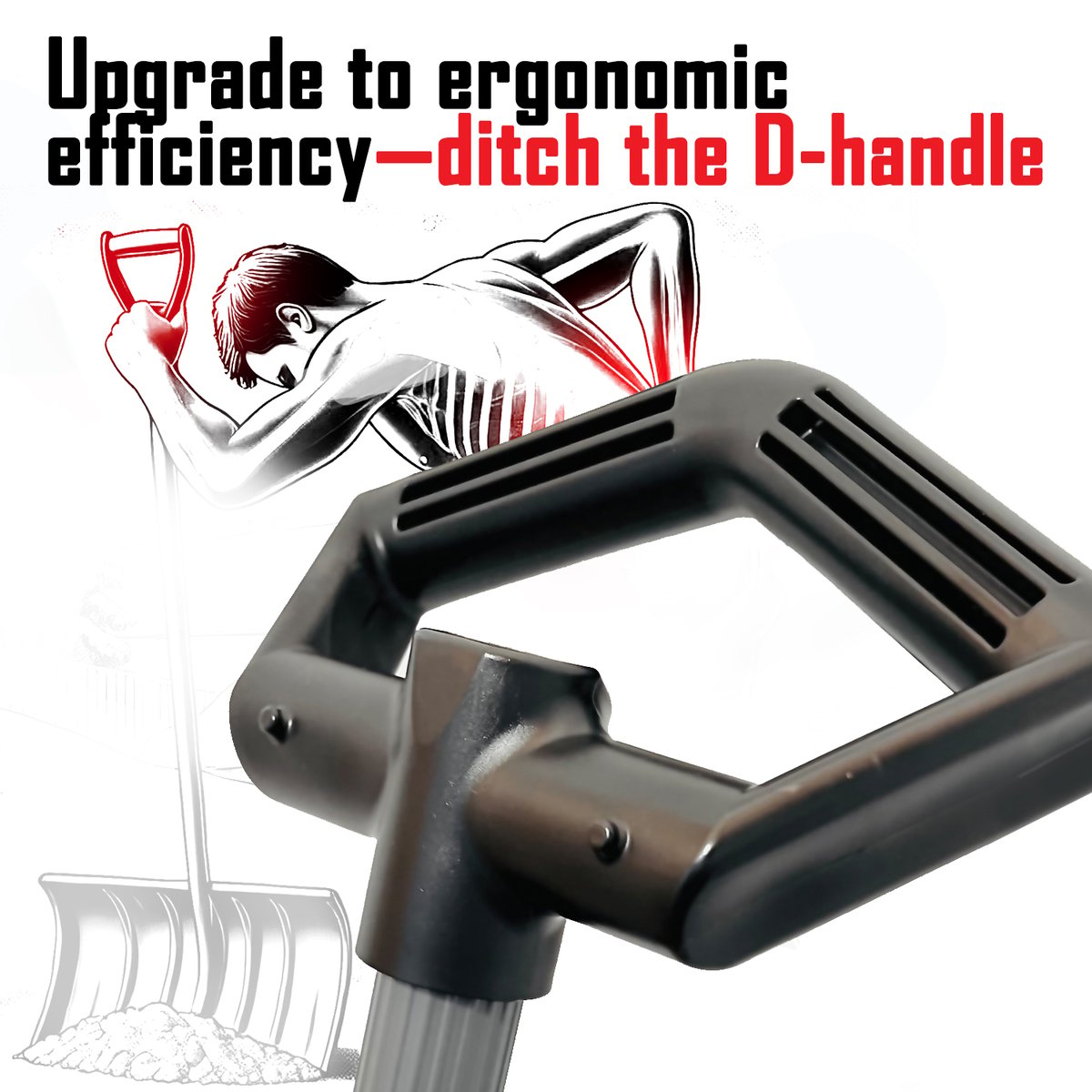 Ditch the D™ Grip – Ergonomic Handle for Shovels & More | Snow Shovel ...