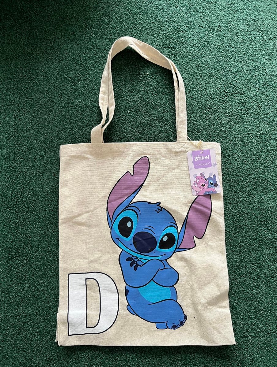 Disney Stitch Initial D Design Reusable Bag | Money Fresh Clothing