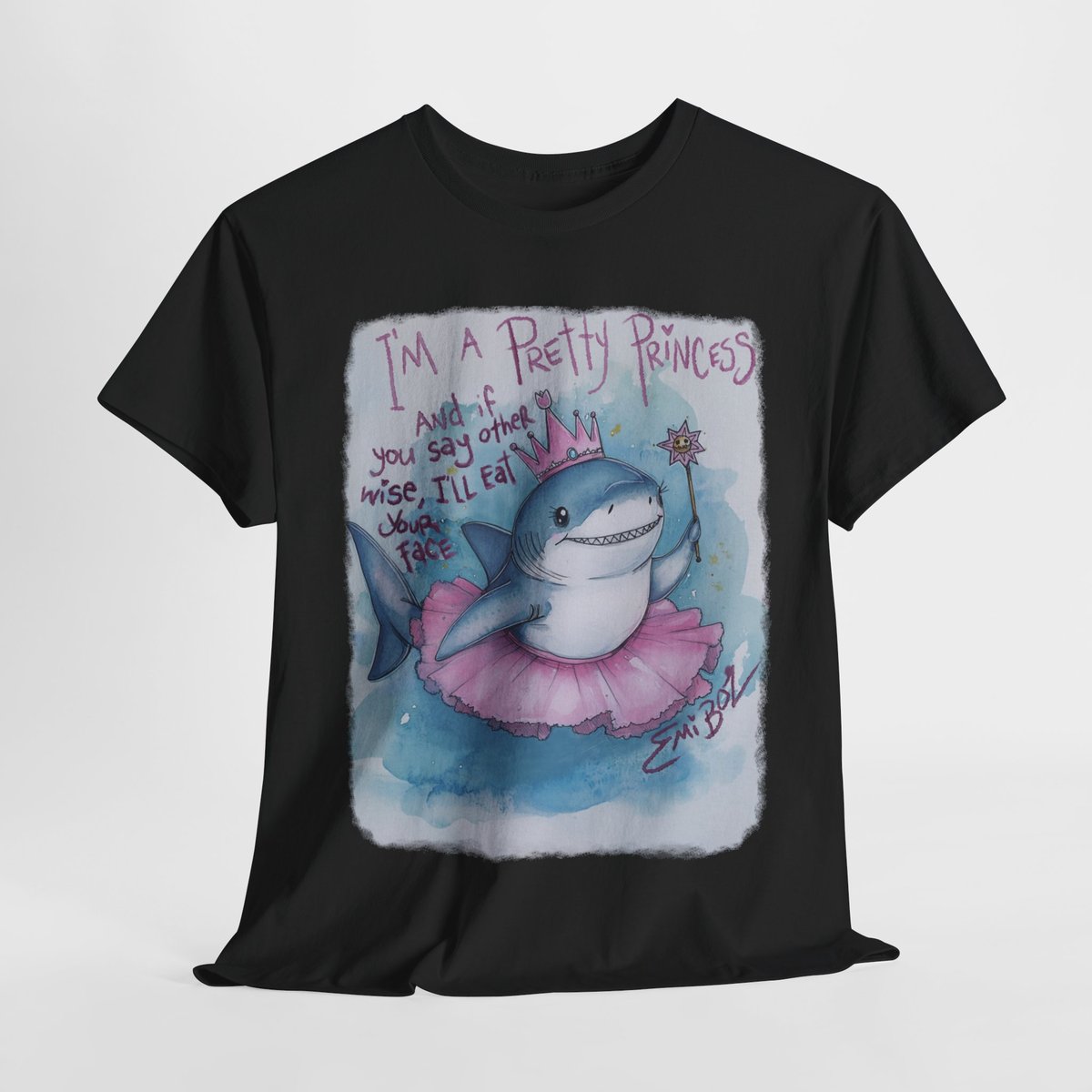 Pretty Princess Shark Tee Shirt | Emi Boz Studios