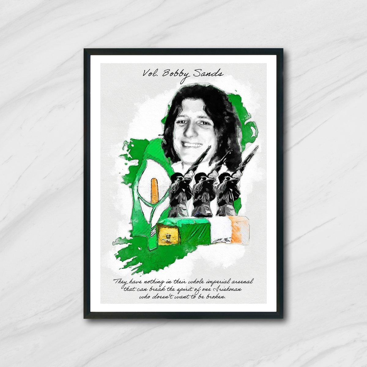 Bobby Sands watercolour effect tribute A3 print (unframed ...