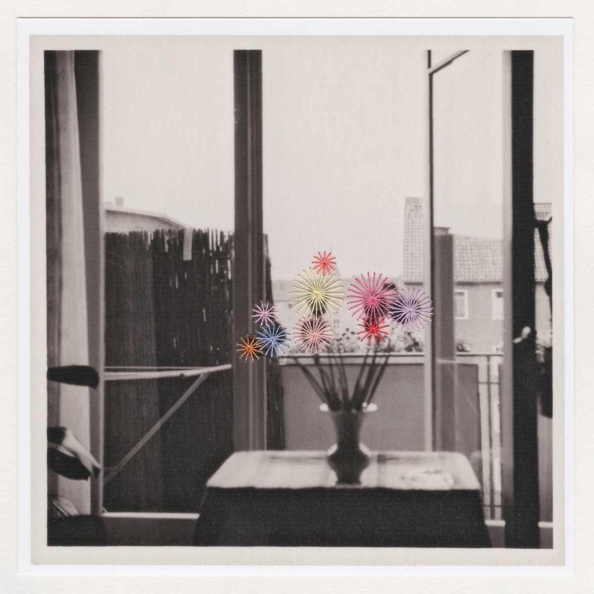 hand embroidery on giclee print | Francesca Colussi Art