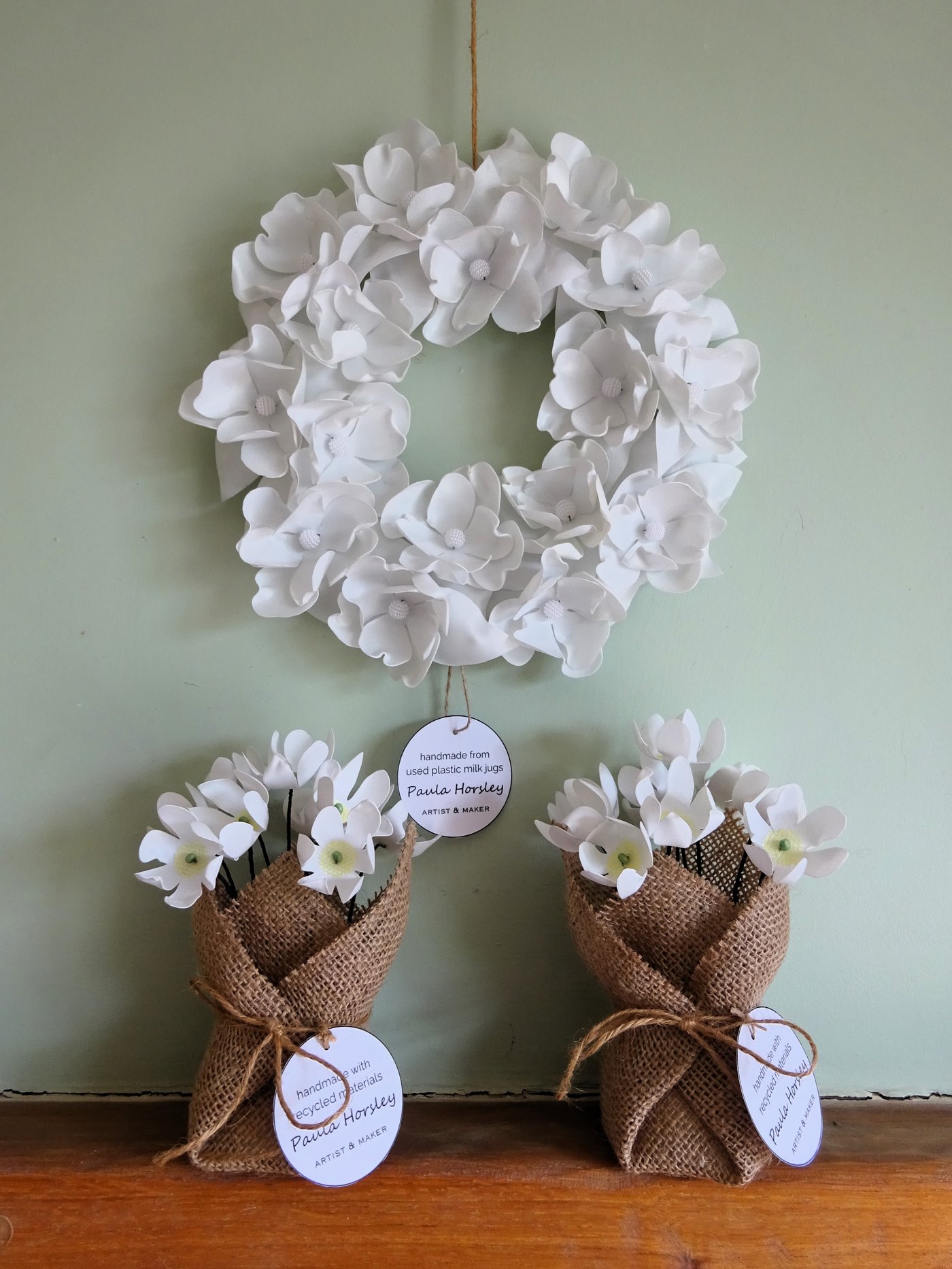 Sculpted Flower Wreath | PaulaHorsleyArt
