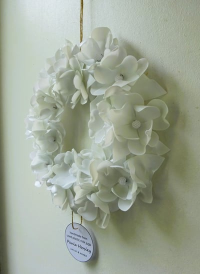 Sculpted Flower Wreath | PaulaHorsleyArt
