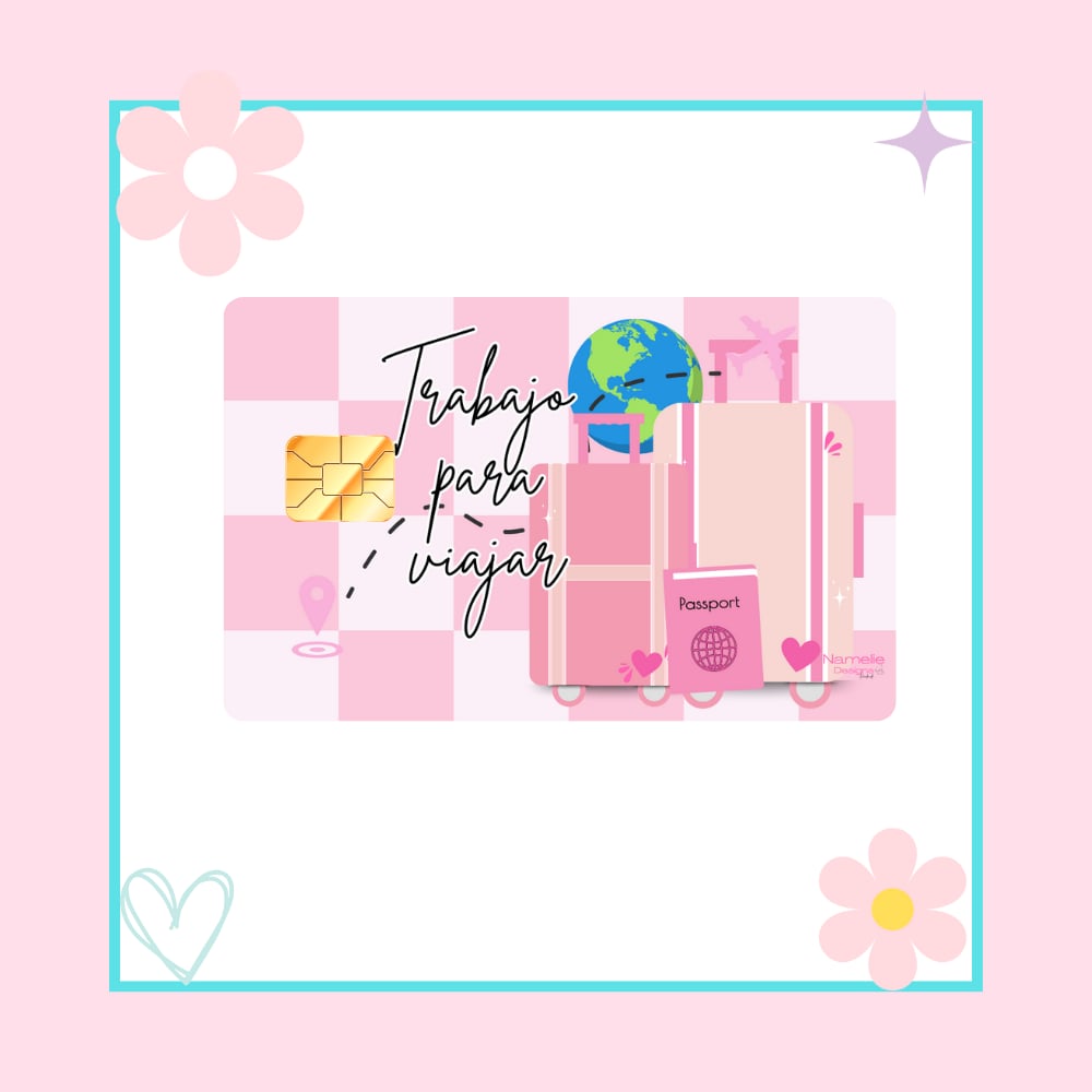 Trabajo para Viajar Sticker Card | Namelie Designs