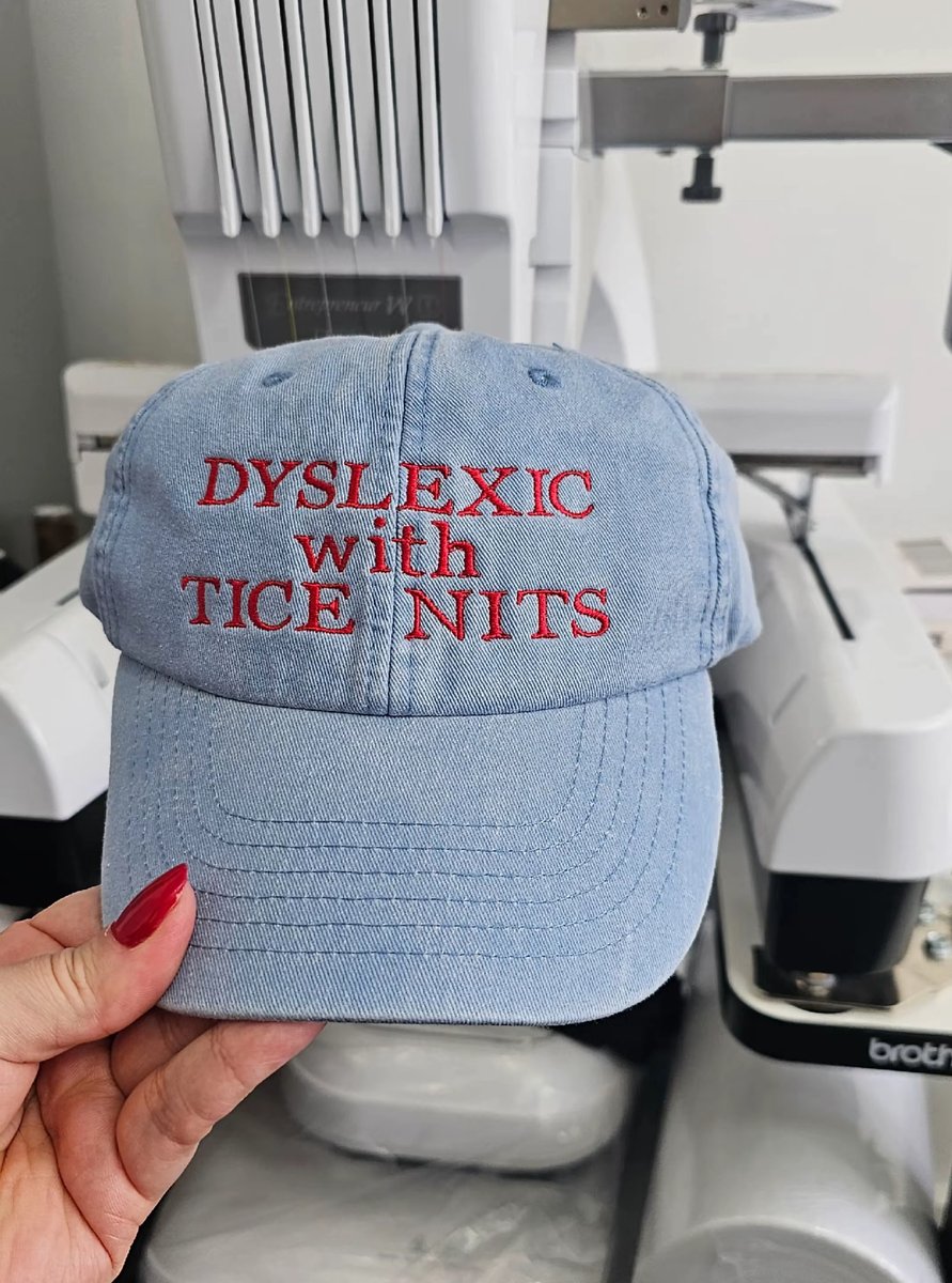 Dyslexic with tice nits cap | KARLAMARDESIGN