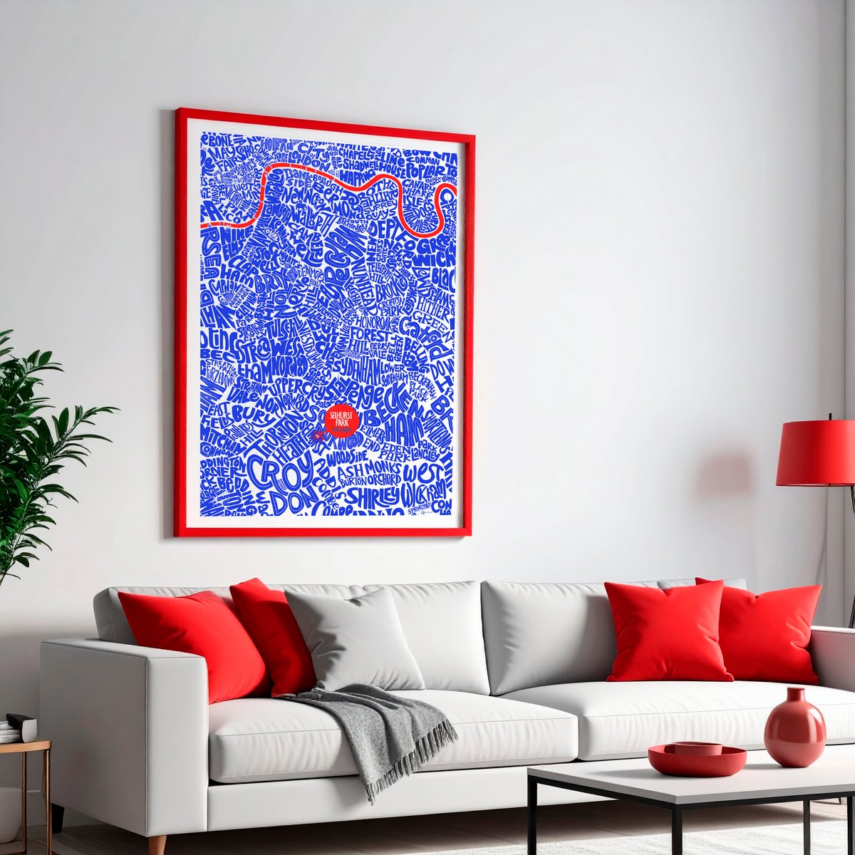 Selhurst Park - The Eagles - South London Typographic Map | Me On The Map