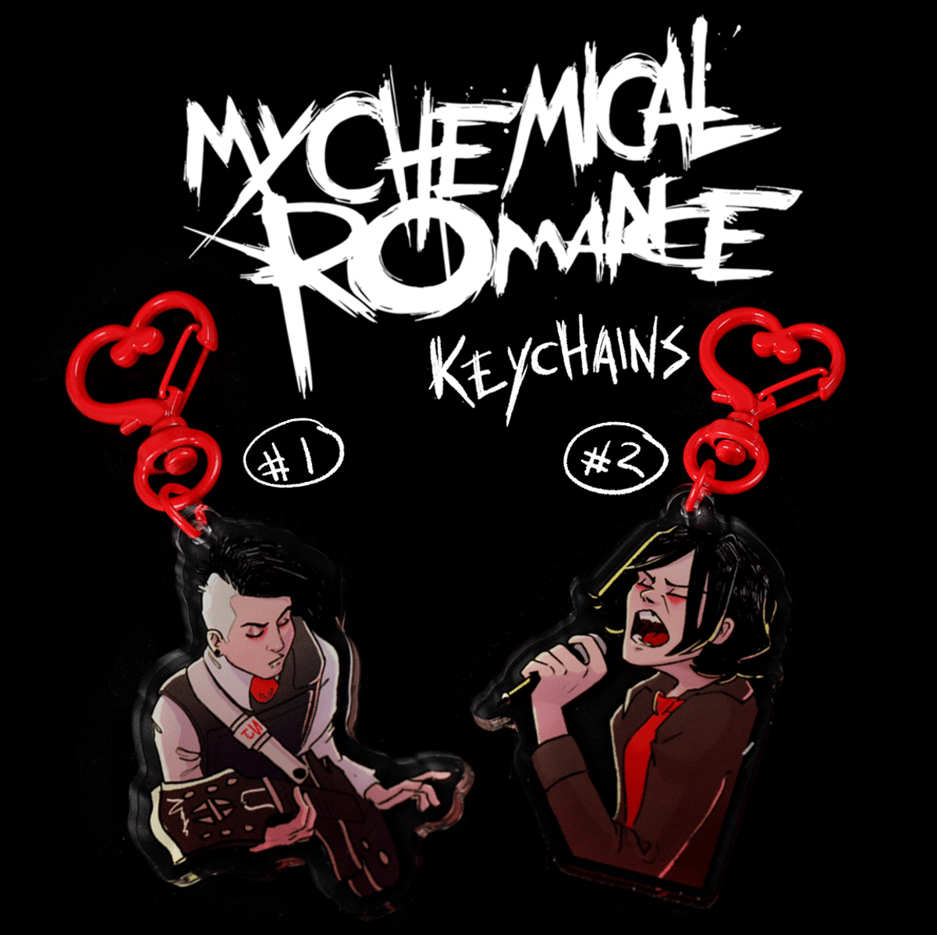 MCR - 3 Cheers for Sweet Romance Acrylic Keychains | Litany's Shop