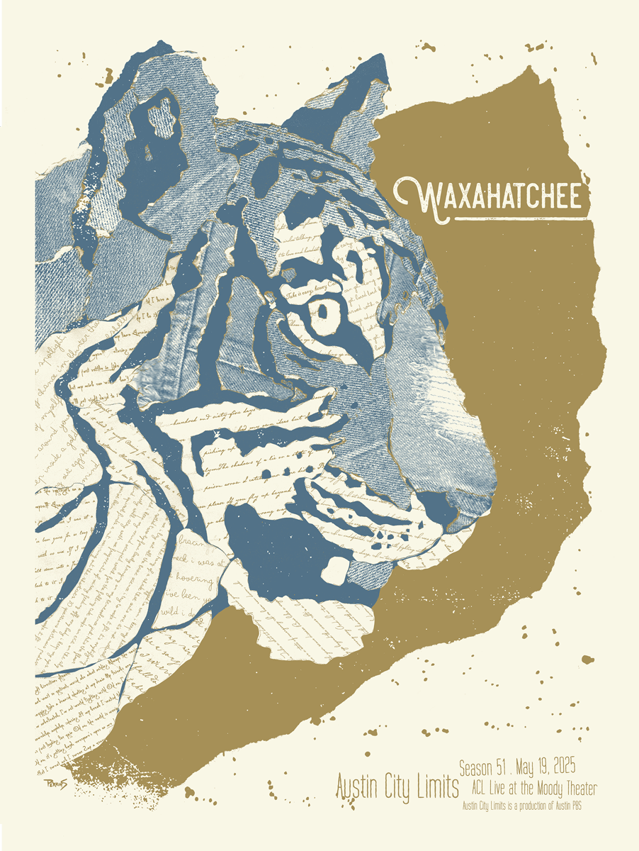 Waxahatchee - official show poster for performance on Austin City Limits 2025 | Billy Perkins