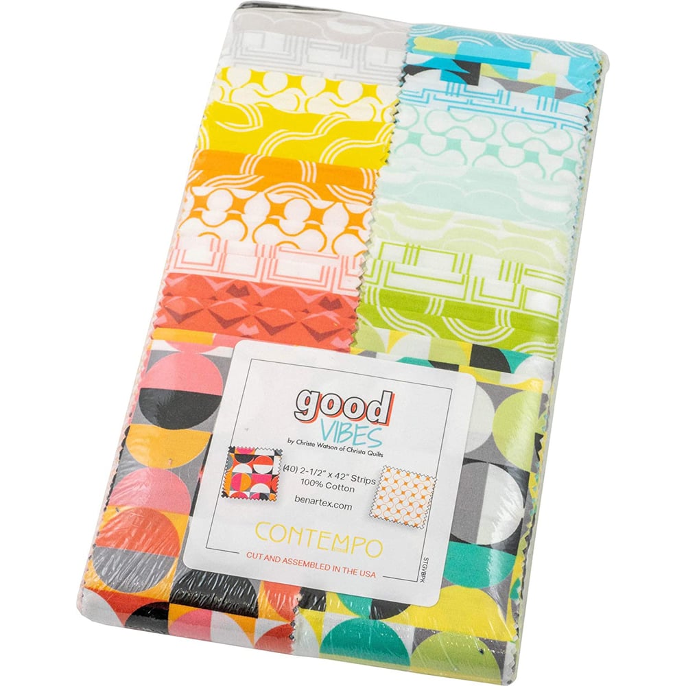 Puzzle Box Quilt Kit Throw Size - Good Vibes Fabric & Free Pattern ...