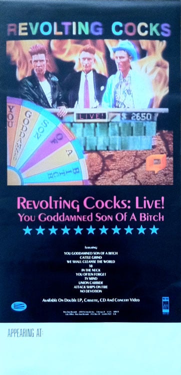 REVOLTING COCKS-YGDSOAB /Original Wax Trax! Promo Poster | Wax Trax! Records