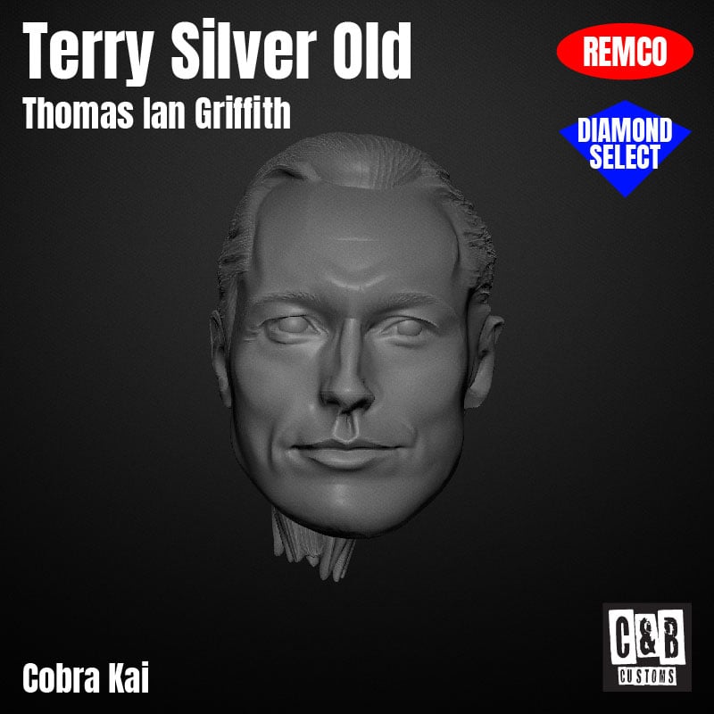 Terry Silver 3D printed head Cobra Kai tv series | C&B Customs