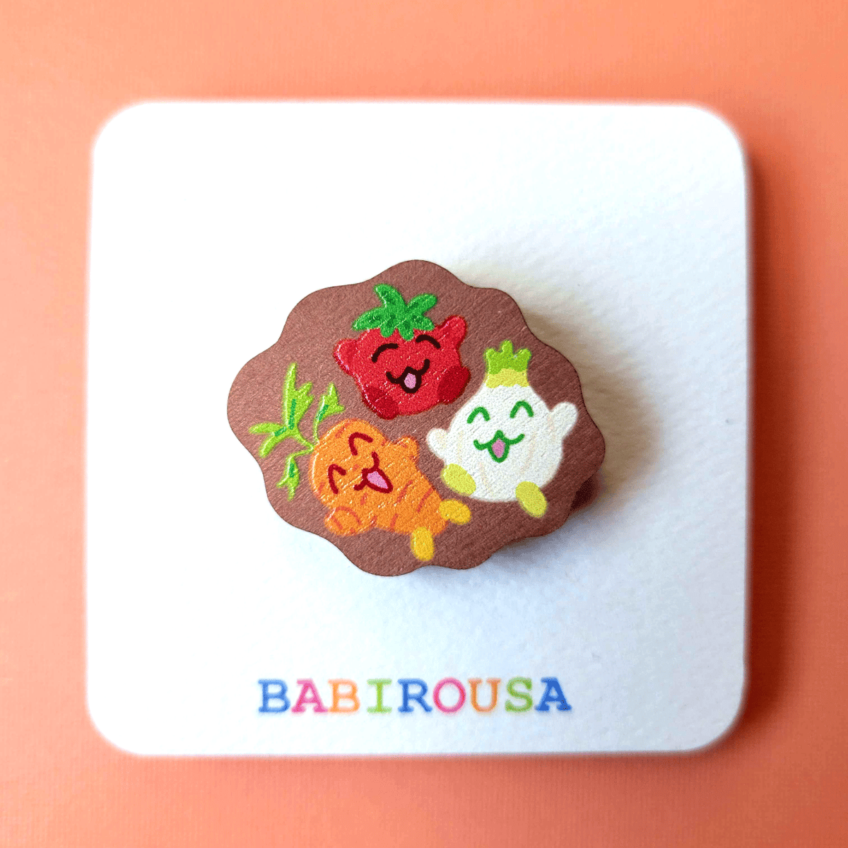 Veggies Chia Wooden Pins | Babirousa
