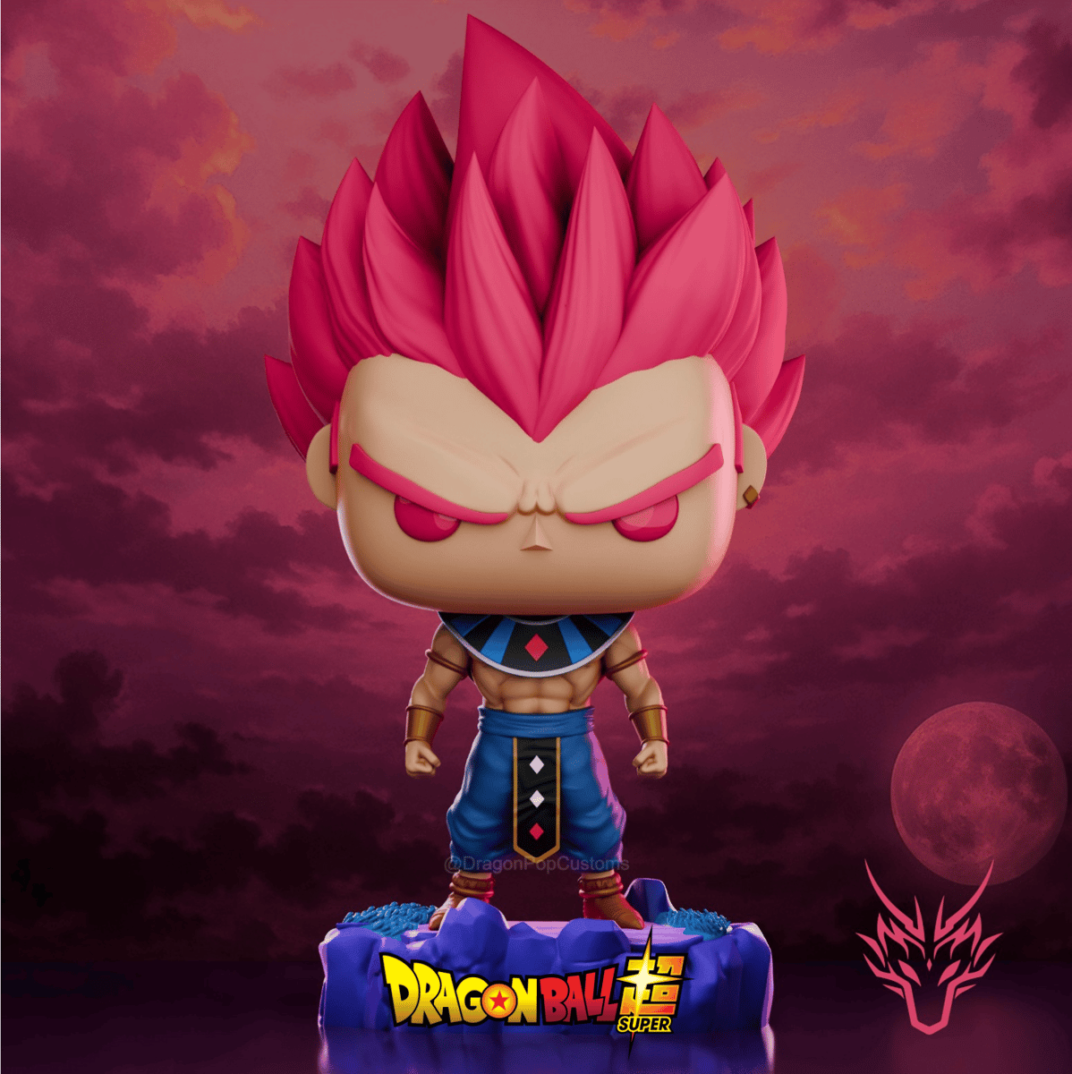 GOD OF DESTRUCTION VEGETA SSG DRAGON BALL SUPER CUSTOM FUNKO POP | DragonPopCustoms