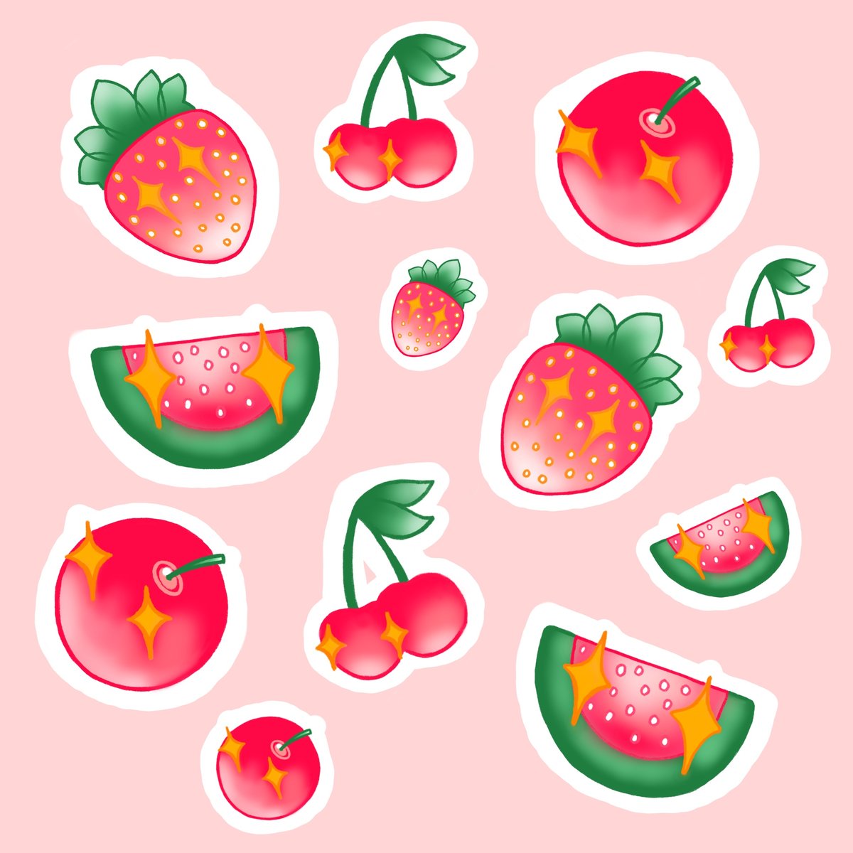 Zesti Fruits Sticker Sheet | seedi bun