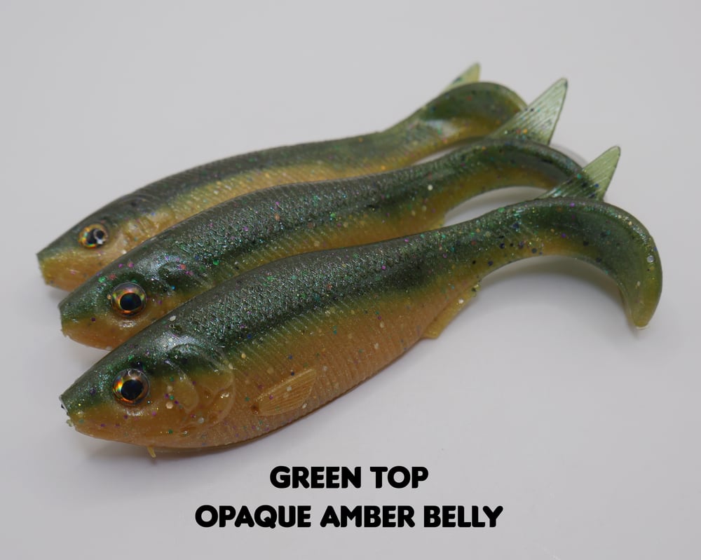 Big Dangler Baits — 4.5" Swimbait Split Belly (3 Pack) Assorted colors