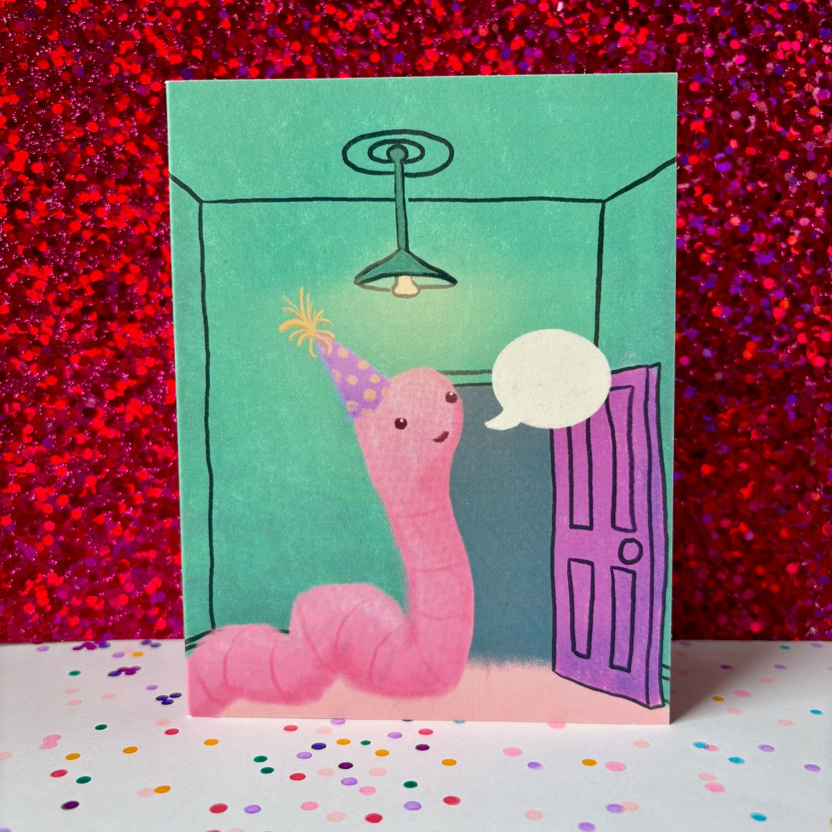 Party Worm Customizable All-Occasion Card | Big Challenges