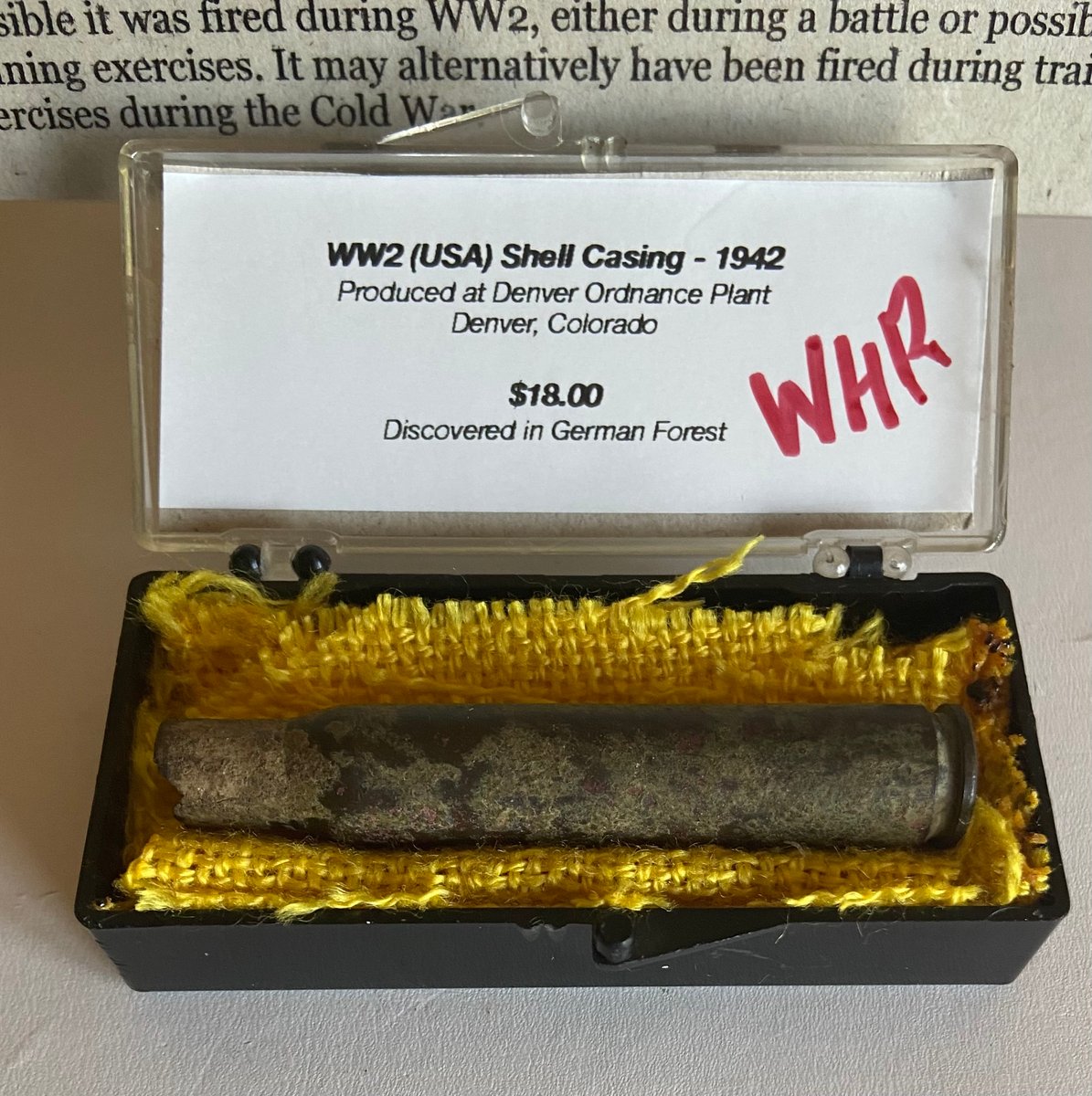 WW2 (USA) Shell Casing - 1942 | WORLD HISTORICS & RELICS