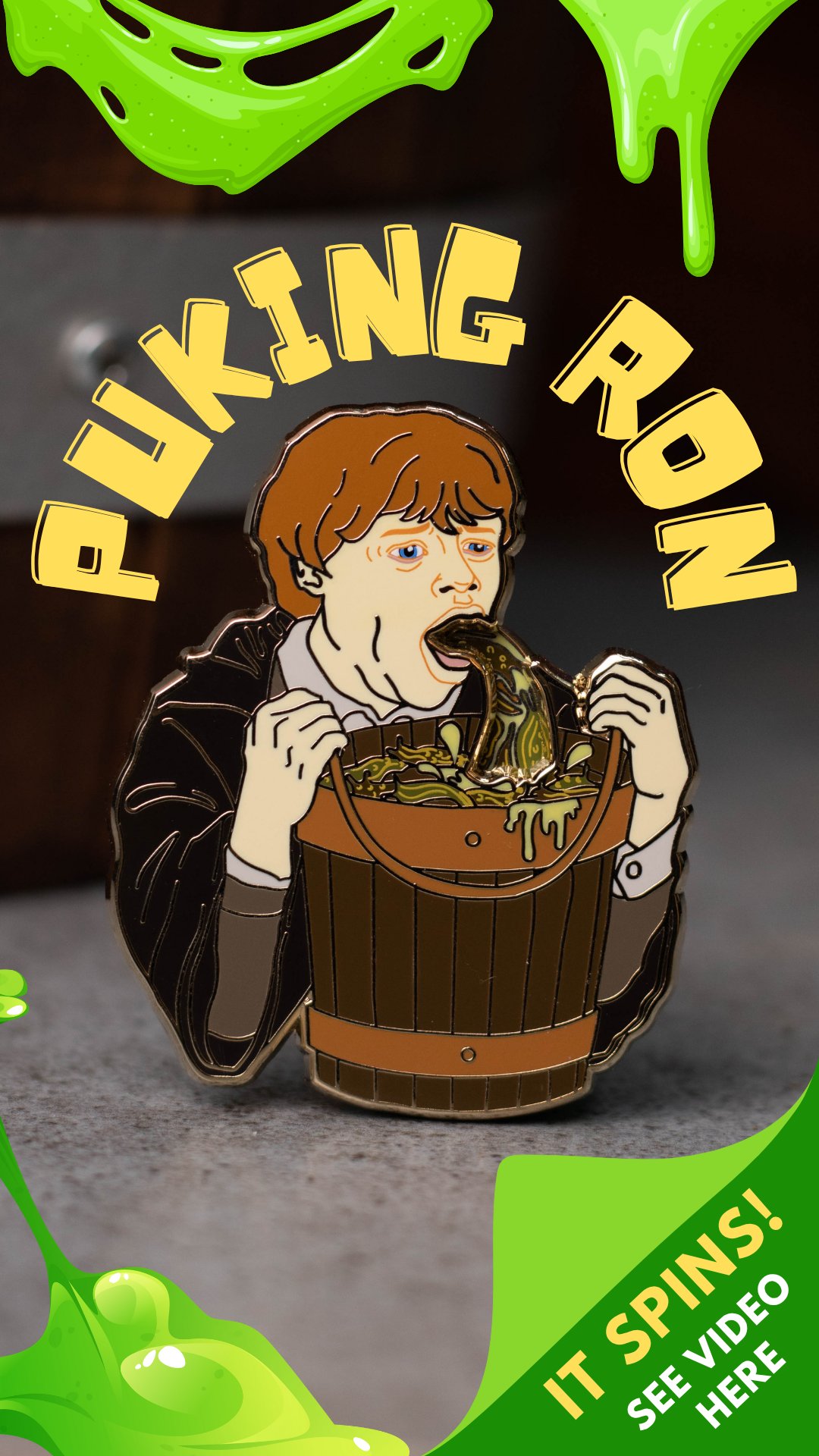 PUKING RON (Spinning Interactive Pin) | Happy Birds Duo