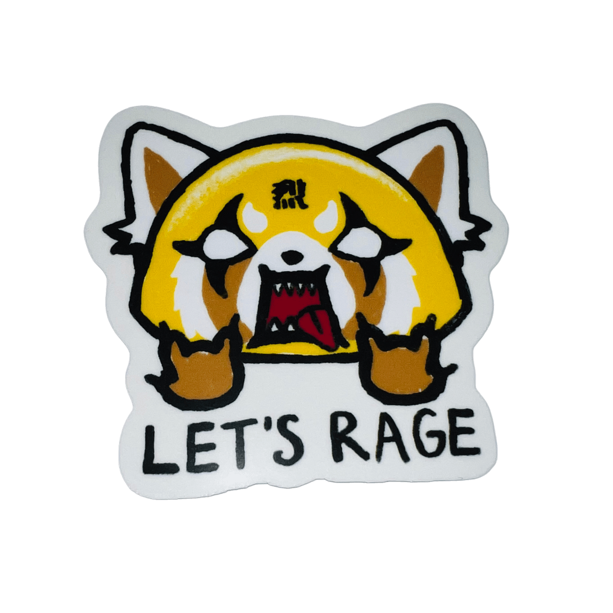 "let's rage" aggretsuko sticker | memetrepeneur