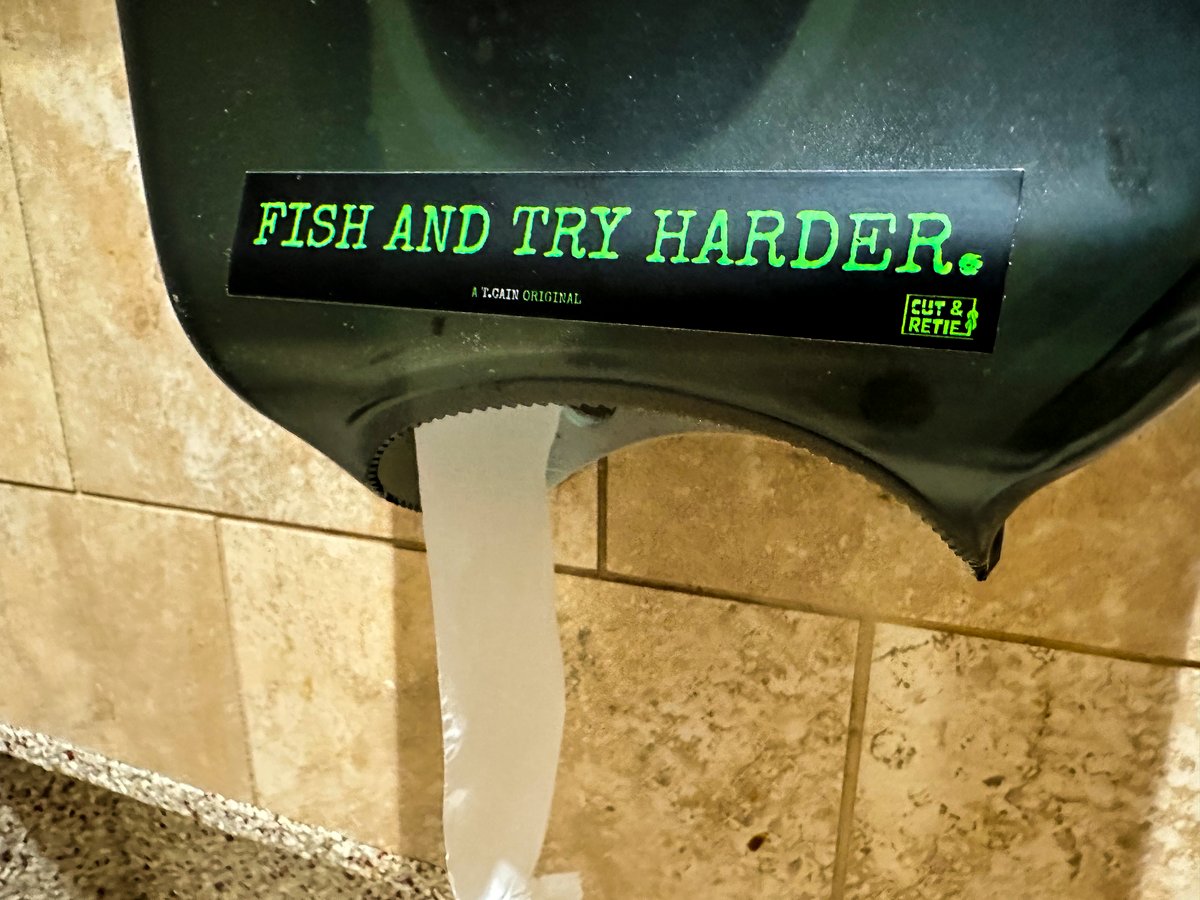 Fish & Try Harder Sticker | Cut & Retie