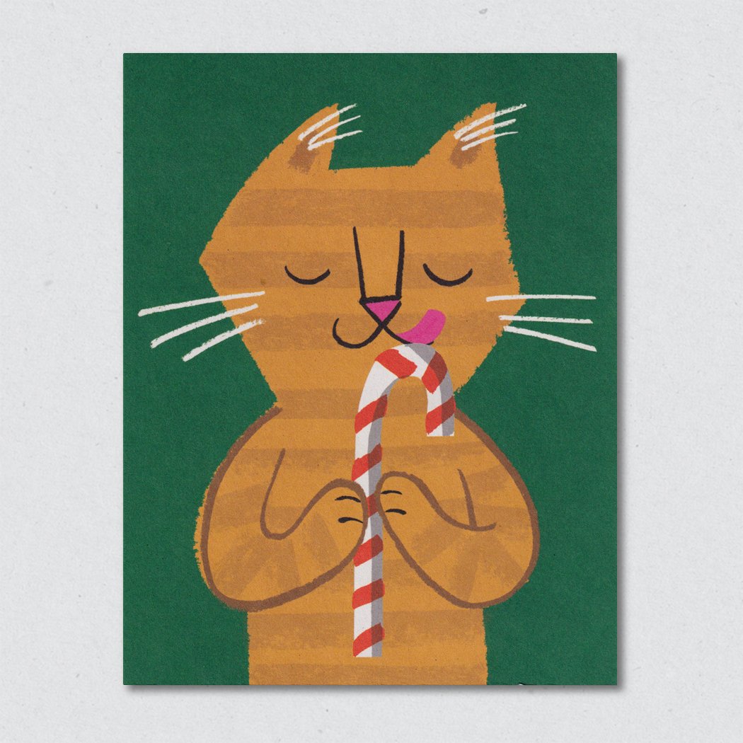 Candycane Cat / Lisa Jones Studio