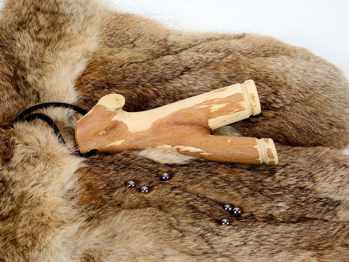 Natural Wood Fork Slingshot made of Maple, Wooden Catapult, Survivalist ...