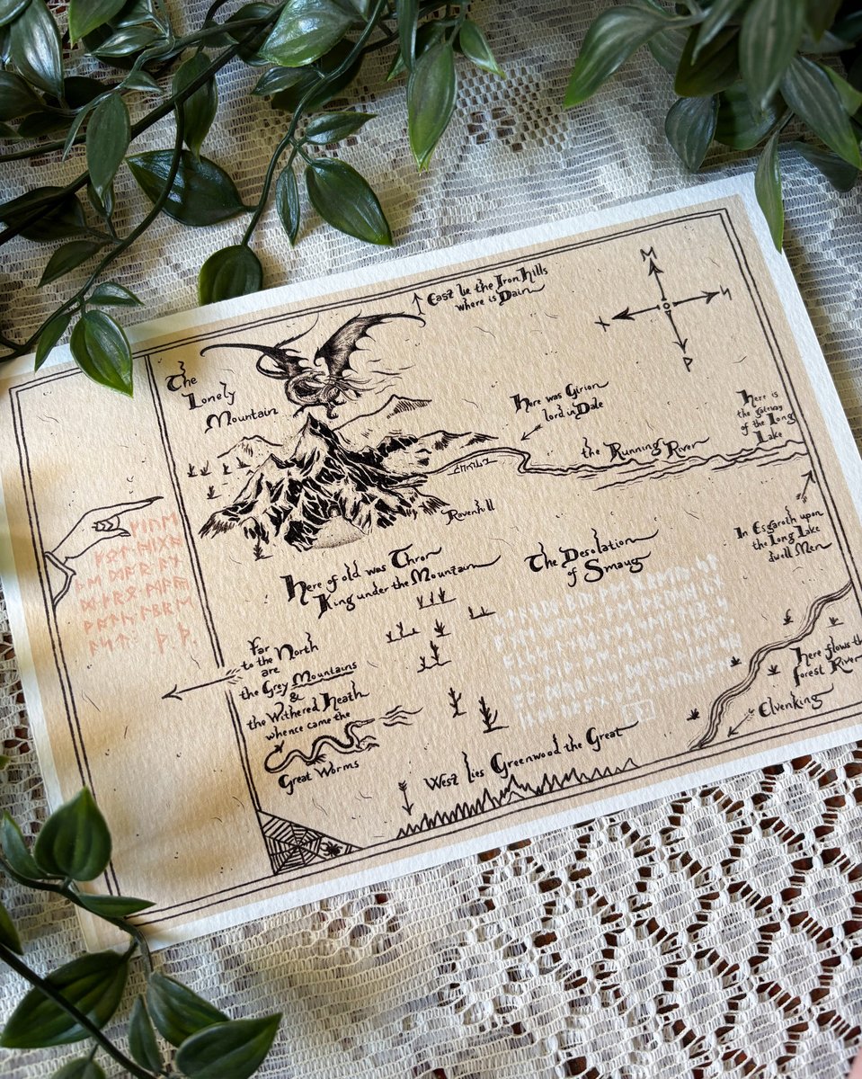 Thorins Map, The Hobbit fine art print | The Little Wilderness
