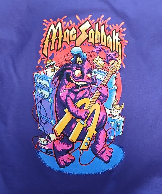 Purple Grimalice shirt | mac sabbath