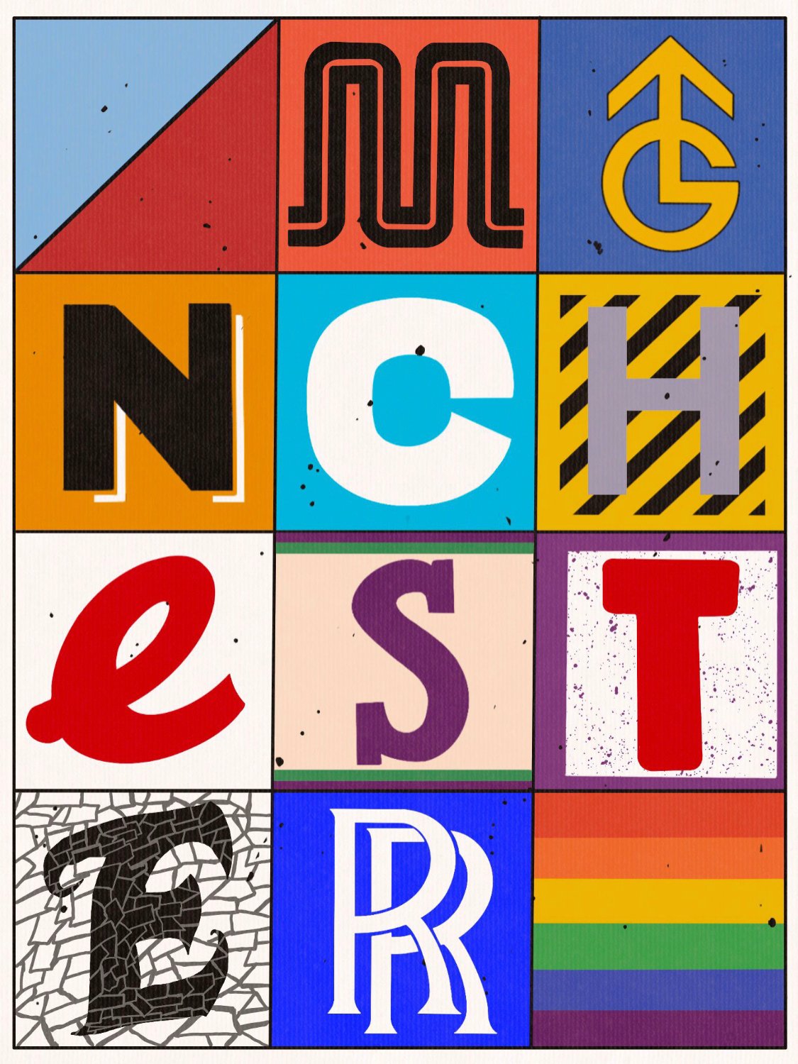 Manchester symbols artwork | 71MANC